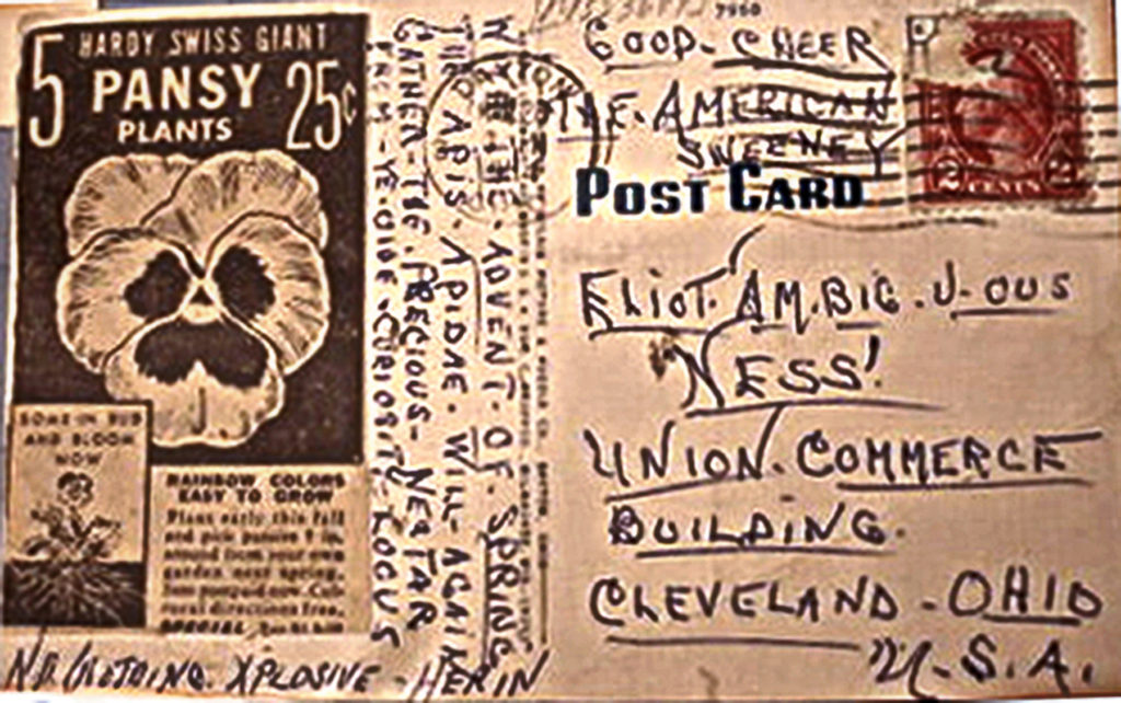 Sweeney post card to Ness large - Marilyn J. Bardsley